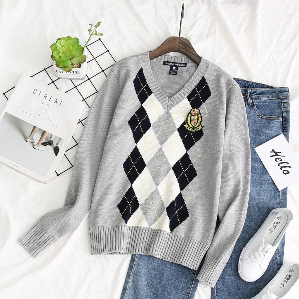 Long-sleeved British style class clothes school knitwear | school ...